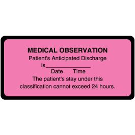 Medical Observation Label, 4" x 1-7/8" | United Ad Label