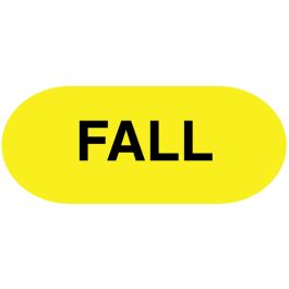 Yellow 'Fall' Wristband Alert Labels, 5/8" x 1/4" | United Ad Label