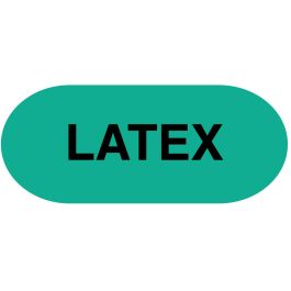 Green 'Latex' Wristband Alert Labels, 5/8" x 1/4" | United Ad Label
