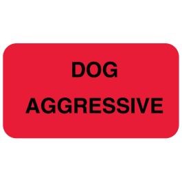 Dog Aggressive, 1-5/8" x 7/8" | United Ad Label