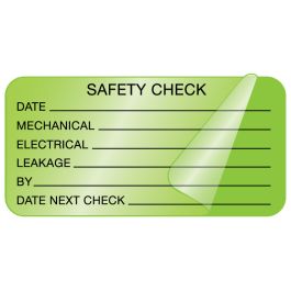 Green Electrical Equipment Safety Check Labels, 2" x 1" | United Ad Label