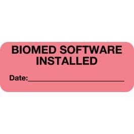 Biomed Software Installed, Equipment Label, 2" x 3/4" | United Ad Label