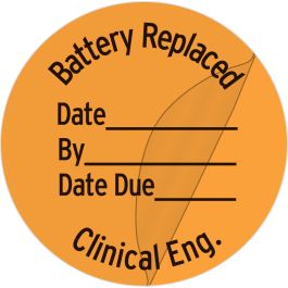 Battery Replaced Label, 1" dia | United Ad Label