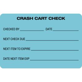 CRASH CART CHECK, 3" x 2" | United Ad Label