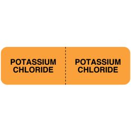 Potassium Chloride, IV Line Identification Label, 3" x 7/8" | United Ad ...