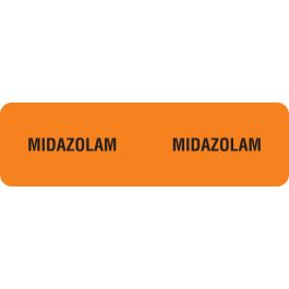 Midazolam, I.V. Line Identification Label, 3" x 7/8" | United Ad Label