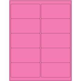 Laser Printer Label, Pink 4" x 2" | United Ad Label