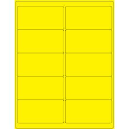 Laser Printer Label, Yellow 4" x 2" | United Ad Label