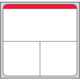 EPIC Direct Thermal Printer Label, 1" Core, 2" x 1-15/16" Red Brdr ...