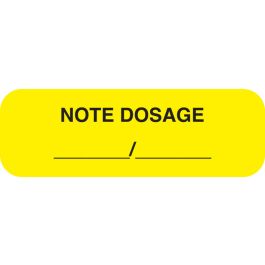 NOTE DOSAGE, 1-1/2" x 1/2" | United Ad Label