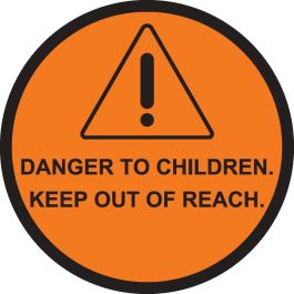Danger To Children Keep Out Of Reach, Medication Instruction Label,1-1/ ...