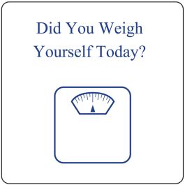 DID YOU WEIGH YOURSELF-MIRROR CLING, 3" x 3" | United Ad Label