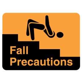 Fall Precautions, Fall Risk Label, 2-3/8" x 1-3/4" | United Ad Label