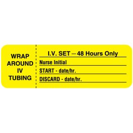 IV Tubing Change Label, 3" x 1" | United Ad Label
