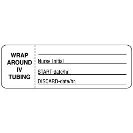Wrap Around Iv Tubing, IV Set Change Label, 3" x 1" | United Ad Label