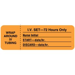 IV Tubing Change Label, 3" x 1" | United Ad Label