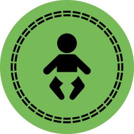 Universal Baby Symbol, 3/4" x 3/4" | United Ad Label