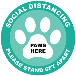 12" Dia Social Distancing Floor Sign | United Ad Label