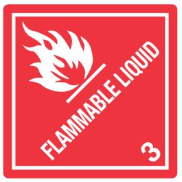FLAMMABLE LIQUID, Shipping Label, 4" x 4" | United Ad Label