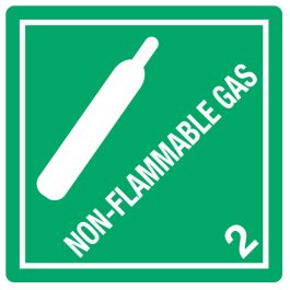 NON-FLAMMABLE GAS, Shipping Label, 4" x 4" | United Ad Label