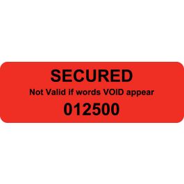 No Residue VOID Label Consecutive Numbered, 3" x 1" | United Ad Label