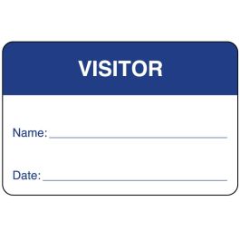 Visitor Badge - Blue - 2-3/4X1-3/4 | United Ad Label